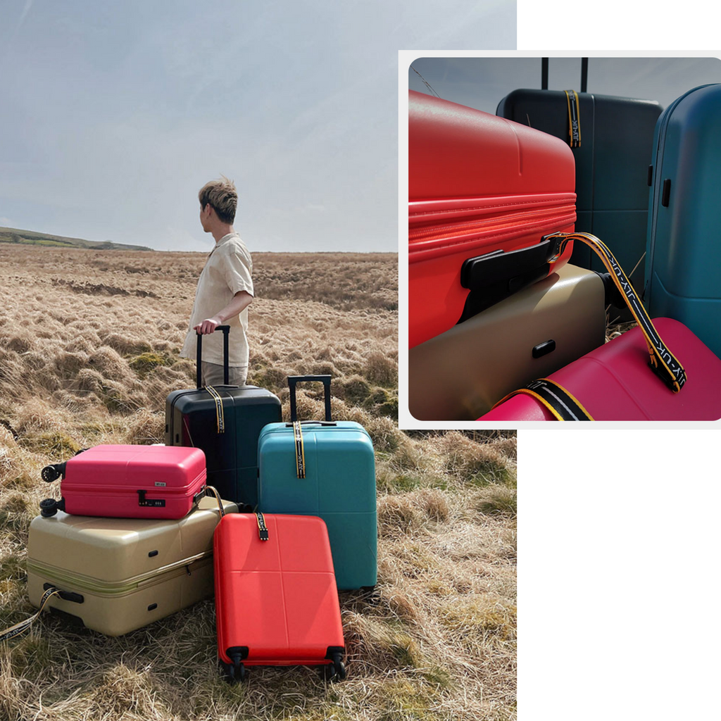 JLY UK Suitcase - Medium Size Hard Shell Check In Luggage (68cm)